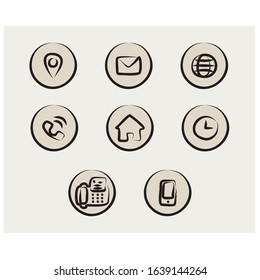 Commonly Used Free Hand Drawn Icon Stock Vector (Royalty Free ...