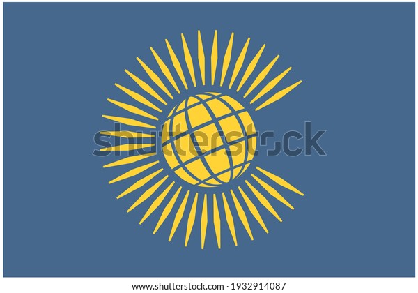 Commonwealth Nations Flag On White Background Stock Vector (Royalty ...
