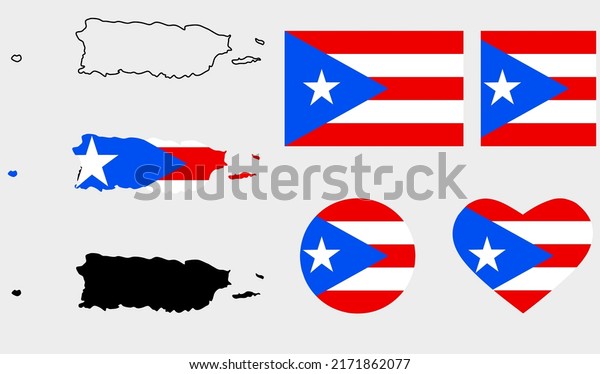 Commonwealth Puerto Rico Map Flag Icon: เวกเตอร์สต็อก (ปลอดค่าลิขสิทธิ์ ...