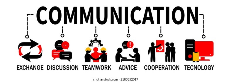 Communication Banner Communication Concept Communication Vector Stock ...