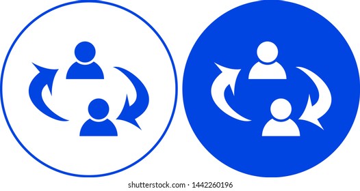 Communication Between People Icon Vector Illustration Stock Vector ...