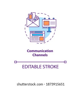 Communication Channels Concept Icon Communication Strategy Stock Vector ...