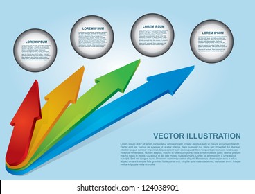 Communication Concept Arrows Template Copy Space Stock Vector (Royalty ...