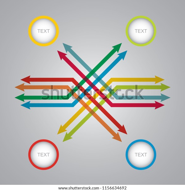 Communication Concept Arrows Template Copy Space Stock Vector (Royalty ...