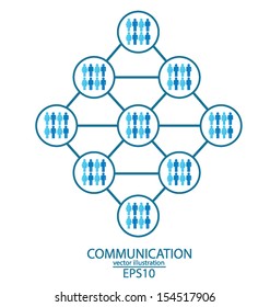 Communication Concept Connection Vector Illustration Stock Vector ...