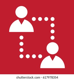 Communication Concept Icon On Red Background Stock Vector (Royalty Free ...