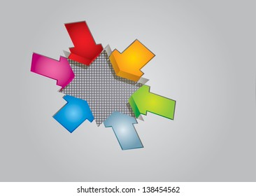 Communication Concept Template Direction Arrows Stock Vector (Royalty ...