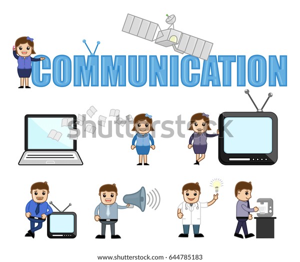Communication Conceptual Cartoon Vectors Stock Vector (Royalty Free ...