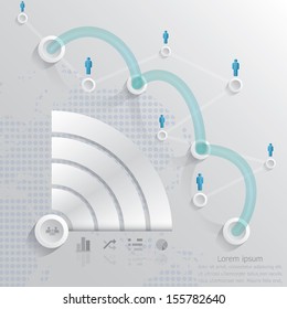 Communication Connecting Infographic Background Design Template Stock ...