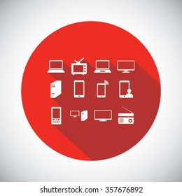 Communication Device Icons Stock Vector (Royalty Free) 357676892 ...