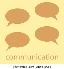 Communication Dialog Boxes Orange Color Stock Vector (Royalty Free ...