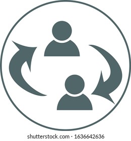 Communication Icon Circle Vector Illustration Stock Vector (Royalty ...