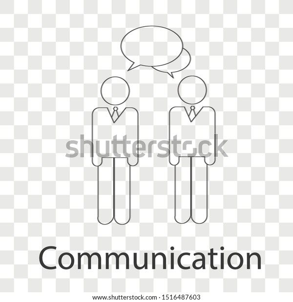 Communication Icon Concept On Transparency Background Stock Vector ...