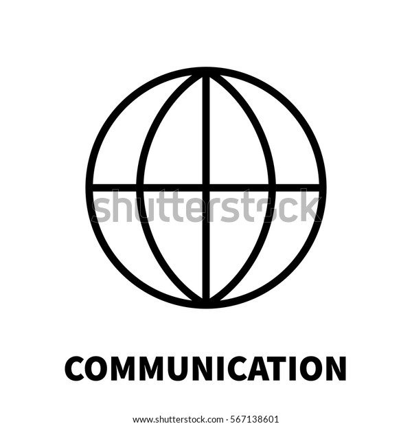 Communication Icon Logo Modern Line Style Stock Vector (Royalty Free ...