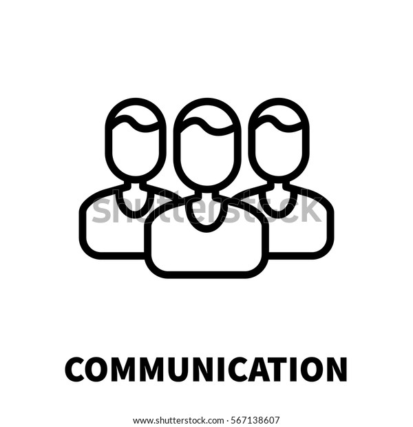 Communication Icon Logo Modern Line Style Stock Vector (Royalty Free ...