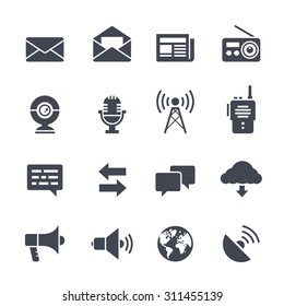 Communication Icon On White Background Stock Vector (Royalty Free ...