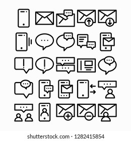 Communication Icon Outline Stock Vector (Royalty Free) 1282415854 ...