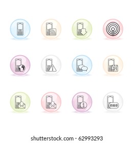 Communication Icon Set 6 Blue Series: vector de stock (libre de ...