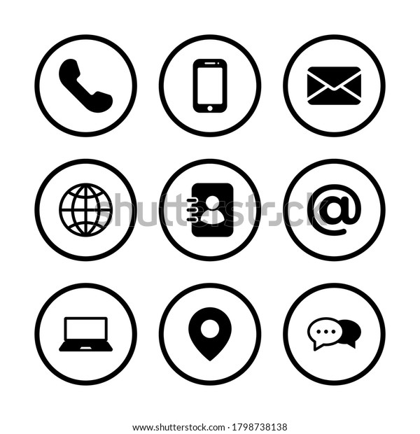 Communication Icon Set Symbol Vector On Stock Vector (Royalty Free ...