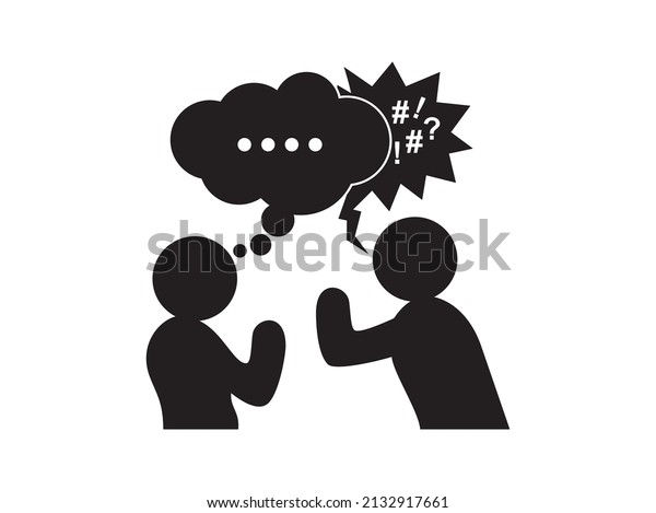 Communication Icon Two People Arguing Concepts: เวกเตอร์สต็อก (ปลอดค่า ...