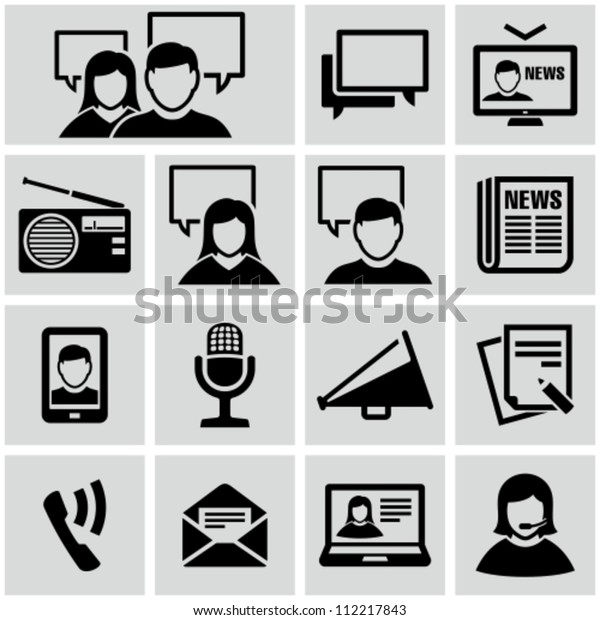 Communication Icons Stock Vector (Royalty Free) 112217843