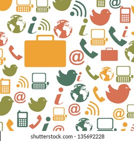 Communication Icons Over White Background Vector Stock Vector (Royalty ...