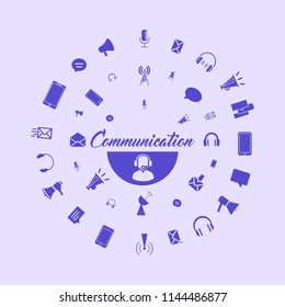 Communication Icons Templates Stock Vector (Royalty Free) 1144486877 ...