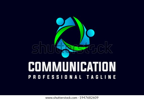 Communication Leader Team Logo Design Vector Stock Vector (Royalty Free ...