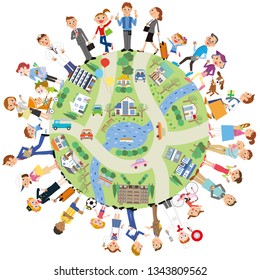 Communication Local People Stock Vector (Royalty Free) 1343809562 ...