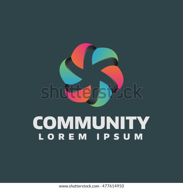 Communication Logo Abstract Geometric Icon Stock Vector (Royalty Free ...