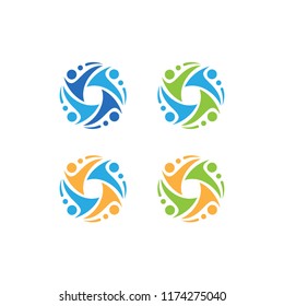Human Logo Element Set Stock Vector (Royalty Free) 1068072161
