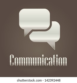 Communication Metallic Symbol Stock Vector (Royalty Free) 142392448 ...