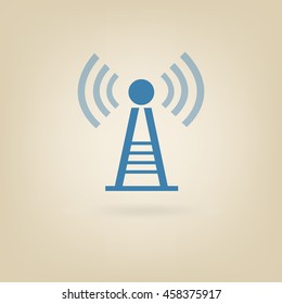 Communication Network Icon Antenna Icon Vector Stock Vector (Royalty ...