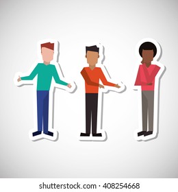 Communication People Graphic Design Vector Illustration Stock Vector ...