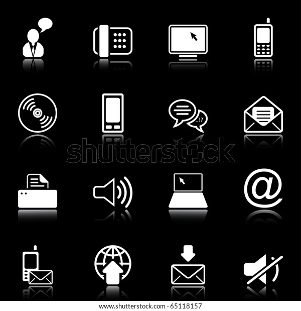 Communication Professional Icons Your Website Application Stock Vector ...