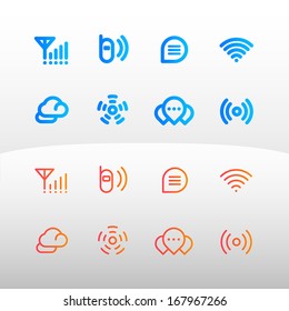 Communication Signal Icon Symbol Vector Illustration: เวกเตอร์สต็อก ...