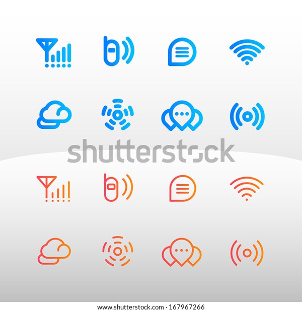 Communication Signal Icon Symbol Vector Illustration: เวกเตอร์สต็อก ...