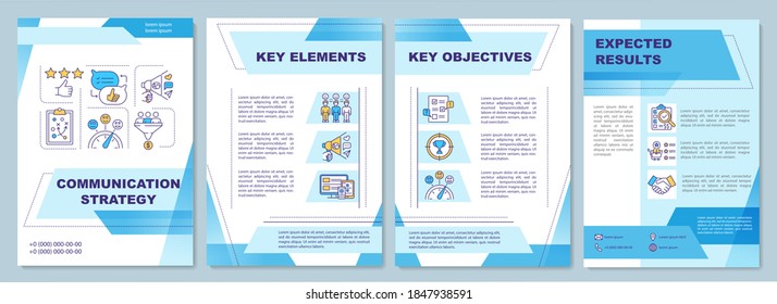 Communication Strategy Brochure Template Management Plan Stock Vector ...