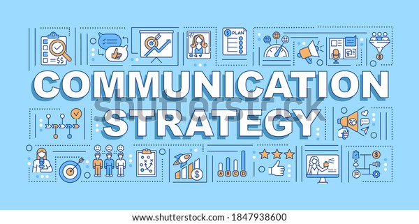 Communication Strategy Word Concepts Banner Business 库存矢量图（免版税）1847938600
