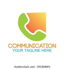 Communication Technology Logo Design Template: เวกเตอร์สต็อก (ปลอดค่า ...