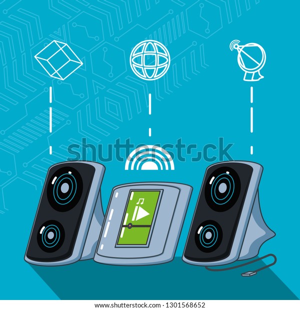 Communication Technology Set Gadgets Stock Vector (Royalty Free ...