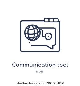Communication Tool Icon Web Outline Collection Stock Vector (Royalty ...