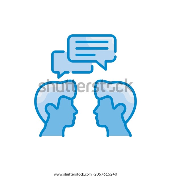 Communication Vector Blue Colour Icon Style Stock Vector (Royalty Free ...