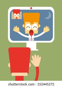 Communication Vector Cartoon Business Stock Vector (Royalty Free ...