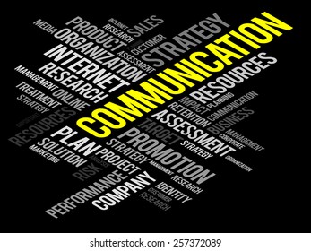 Communication Word Cloud Business Concept Stock Vector (Royalty Free ...