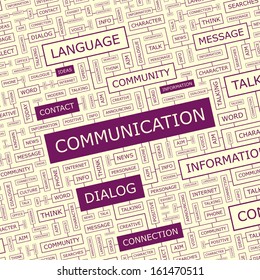Communication Word Cloud Illustration Tag Cloud Stock Vector (Royalty ...