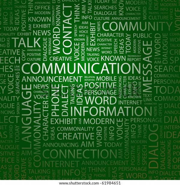 Communication Word Collage Illustration Different Association Stock ...