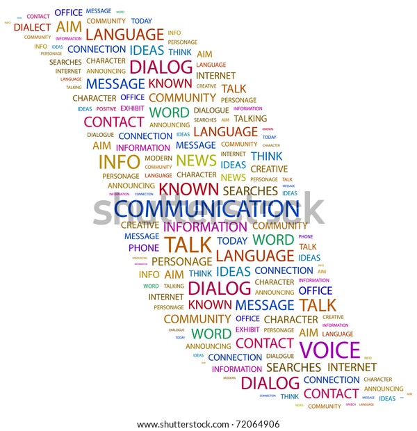 Communication Word Collage On White Background Stock Vector (Royalty ...