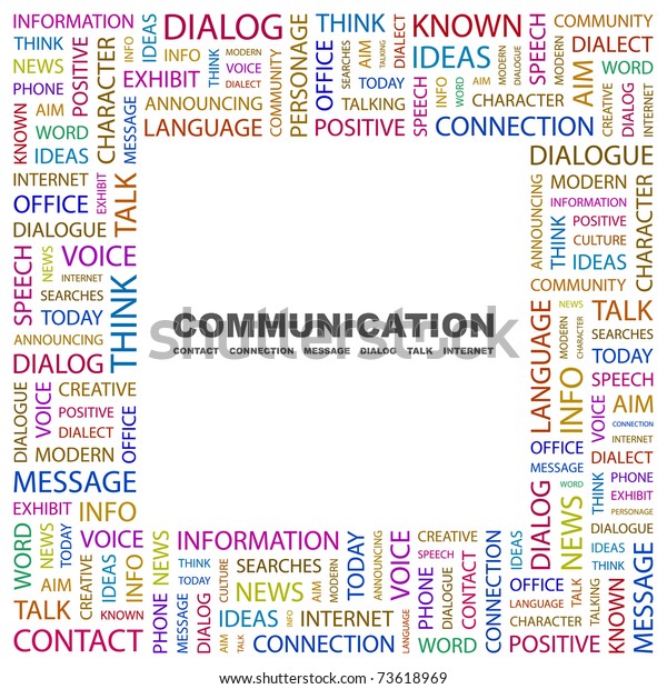Communication Word Collage On White Background Stock Vector (Royalty ...