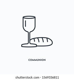 Communion Outline Icon Simple Linear Element Stock Vector (Royalty Free ...